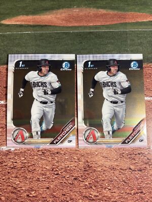 2019 Bowman Draft Chrome Dominic Fletcher (2) Card 1st Lot Rookie RC # ...