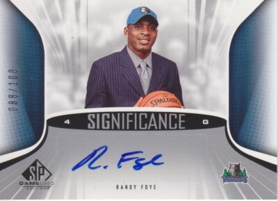 RANDY FOYE 2006-07 SP GAME USED ROOKIE SIGNIFICANCE AUTO /100 | eBay