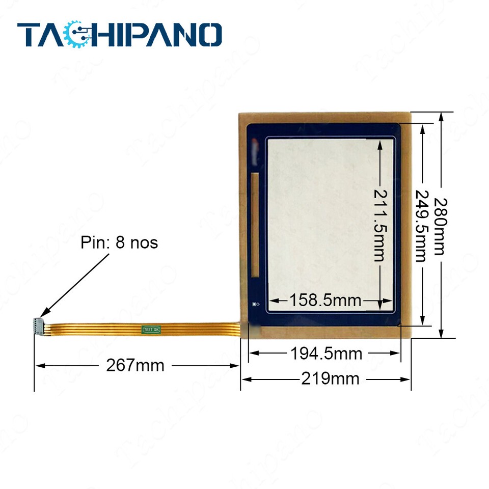 Touch screen panel glass for Marel M3210 with Protective film +Light ...