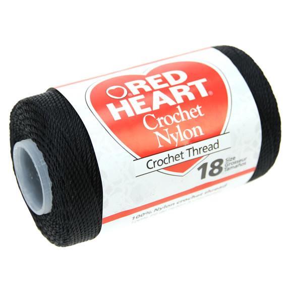 Red Heart Nylon Crochet Thread Size 18-Black -138-19 for sale online | eBay