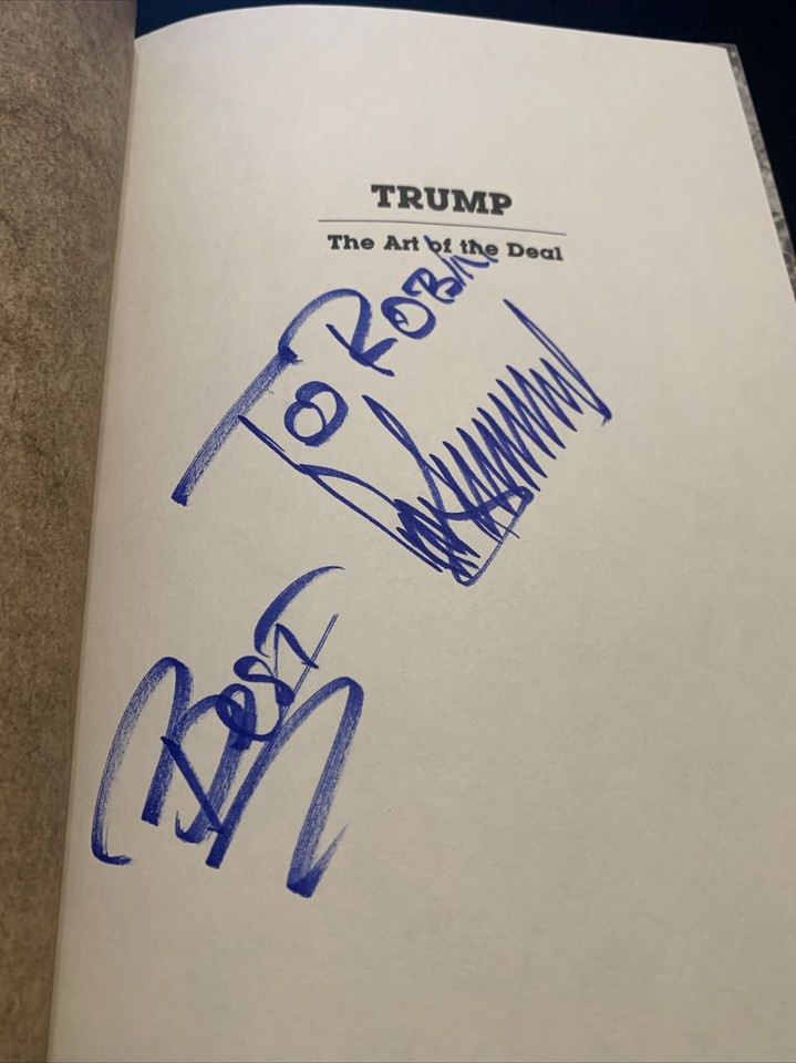 DONALD TRUMP ART OF THE DEAL 1ST EDITION 1987 AUTOGRAPHED SIGNED BOOK ...