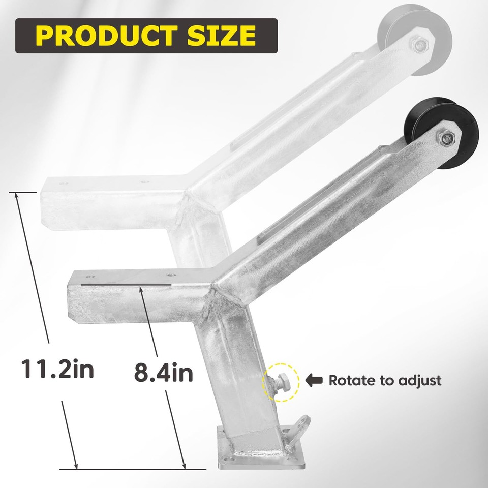 Boat Trailer Winch Stand with Roller,Fits3"x4"Frames,Multiple Height ...