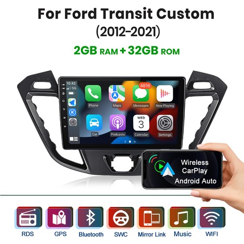DAB+ For Ford Transit Custom Carplay Android 12.0 Car GPS Stereo Radio ...