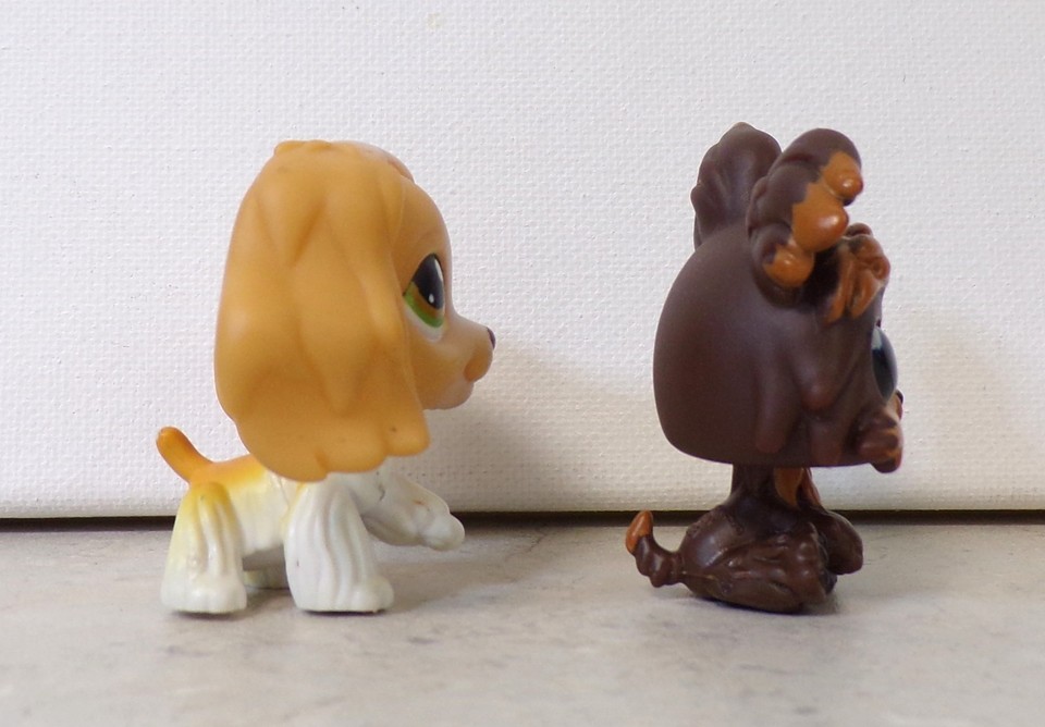 Littlest Pet Shop LPS 509 Yorkshire Dog Chocolate Glass Eyes 672 Cocker ...