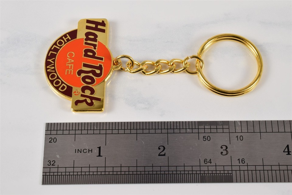Vintage New Old Stock Hard Rock Cafe Enameled Keychain Hollywood ...