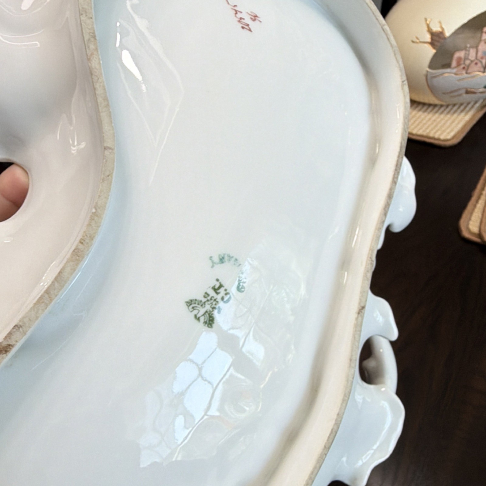 RS Prussia Victorian Hand Painted Porcelain Floral Tray Decorative Art ...