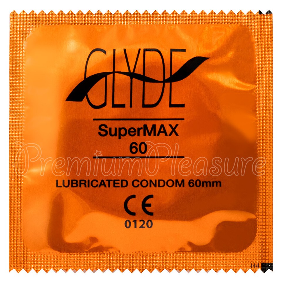 GLYDE Supermax Profilattici Vegani Lubrificato 60mm Larghezza Naturale ...