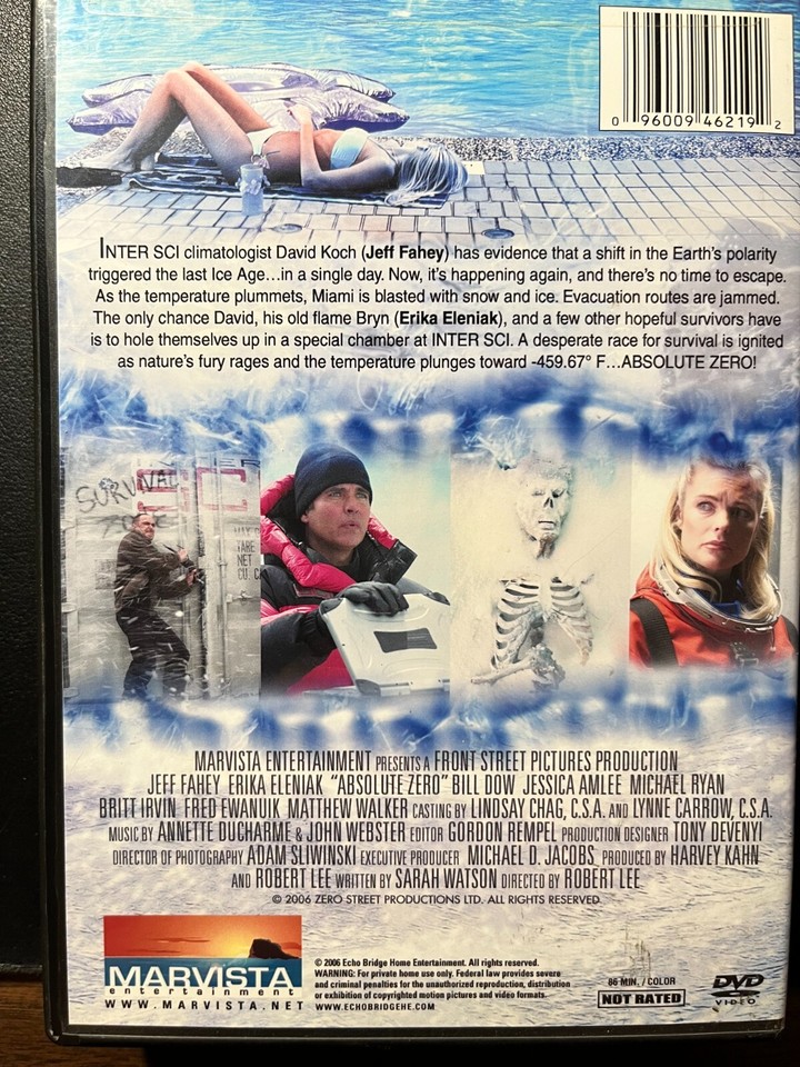 Absolute Zero (DVD 2006) Widescreen Edition Jeff Fahey Erika Eleniak ...