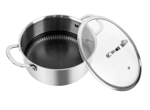 Hextec Non Stick Stainless Steel Aluminium Induction Cookware Tempered ...