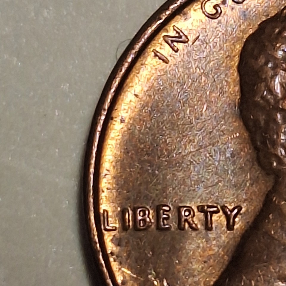 1973 d Lincoln Penny One Cent Coin Brown With Error L In Rim , Rim ...
