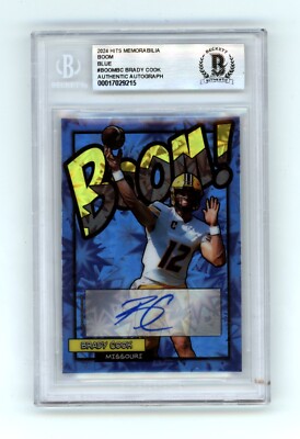 Brady Cook 2024 Hits Memorabilia BOOM Blue #/5 Signed BGS BAS Auto ...