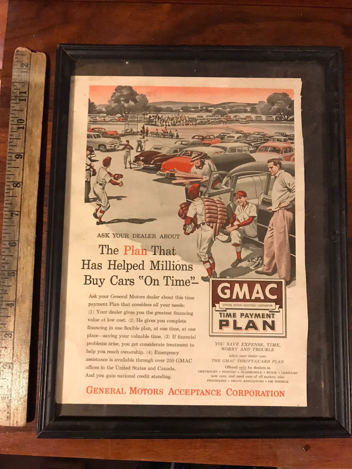 Vintage GMAC Gm Dealer Protection Plan Dealer Wall Advertising 9x12 ...