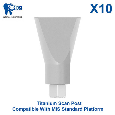 10x Dental Lab Titanium Scan Post Compatible With MIS Standard Platform ...