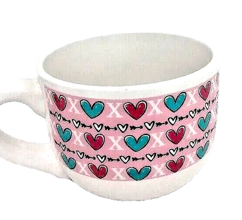 Dan Dee Coffee Cup Mug Heart Love Theme Pink Multi Color | eBay