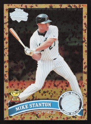 2011 Topps #135 Mike "Giancarlo" Stanton COGNAC DIAMOND Gold Rookie Cup ...