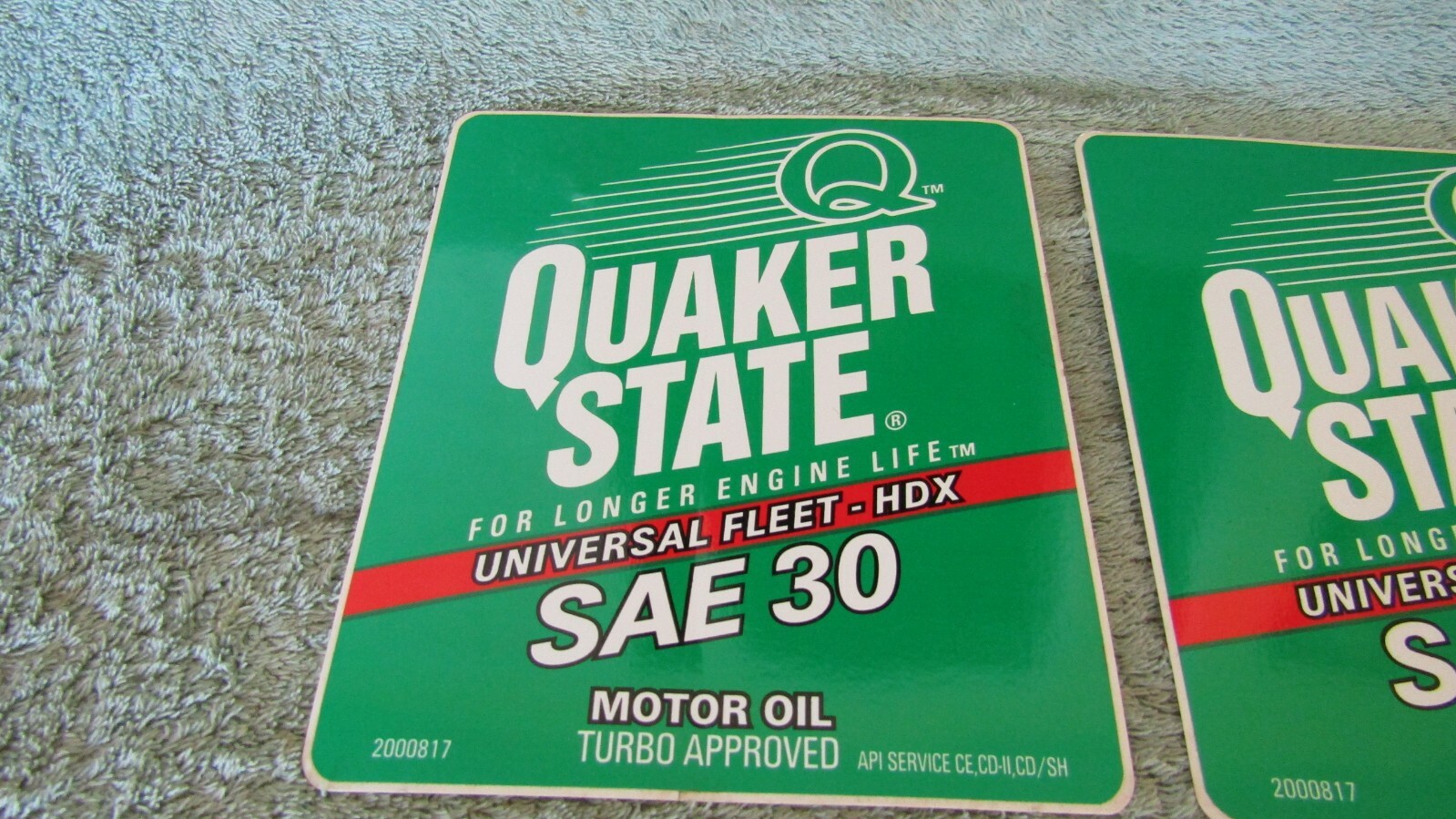 Vintage Quaker State Lubester Oil Stickers Oil Pump Total of 2 NOS ...