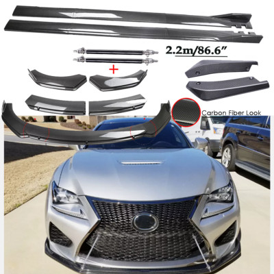 For Lexus RC F RC200t 300 Carbon Fiber Front Bumper Lip Spoiler Kit ...