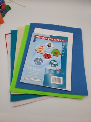 Felt Street Holiday Sweaters Kit II Set Of 6 DIY Sweater Ornaments | eBay