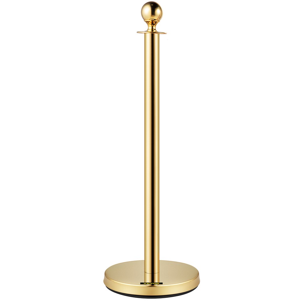 6Pcs Golden Stanchion Posts with 4 Velvet Ropes Crowd Control Queue ...