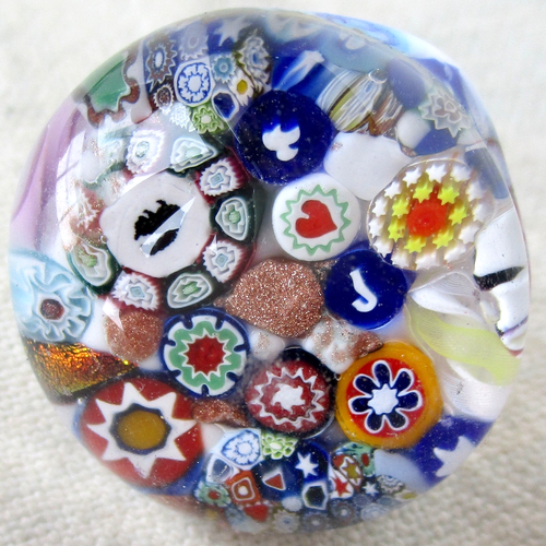 1" Vintage John Gooderham Paperweight Button w Signature J Cane | eBay