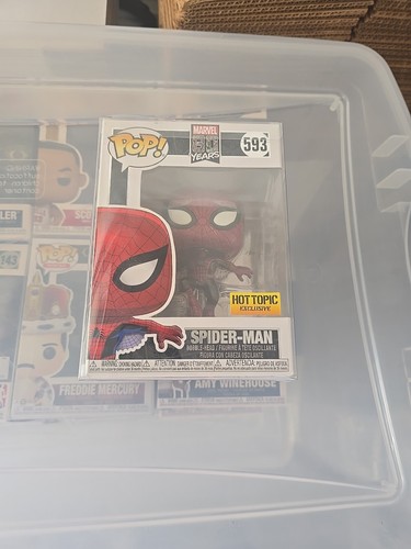 Funko Pop! Marvel 80 Years Metallic Spider-Man #593 Hot Topic Exclusive ...