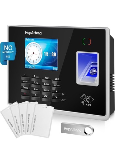 HapAttend Fingerprint Time Clock Standalone H2 Automatic Calculate ...