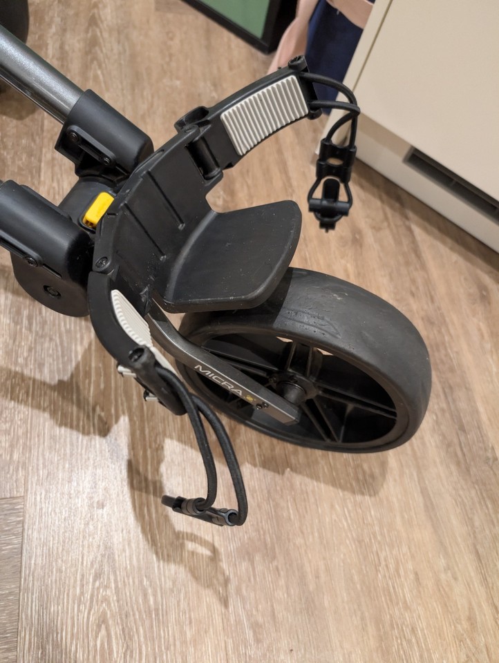 Powakaddy Micra Push Trolley Gun Metal And Yellow Trim Used Only For ...