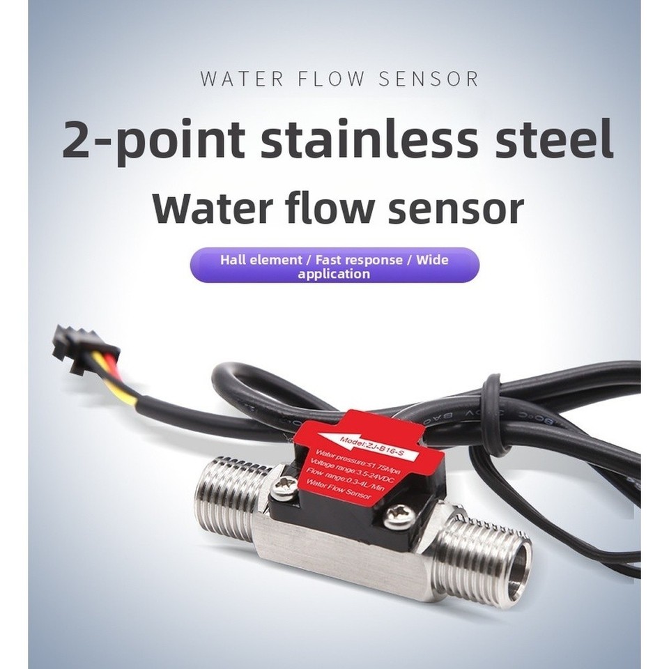 Flow Monitoring Water Flow Sensor 3-wire Wiring IN/OUT/GND For Water ...