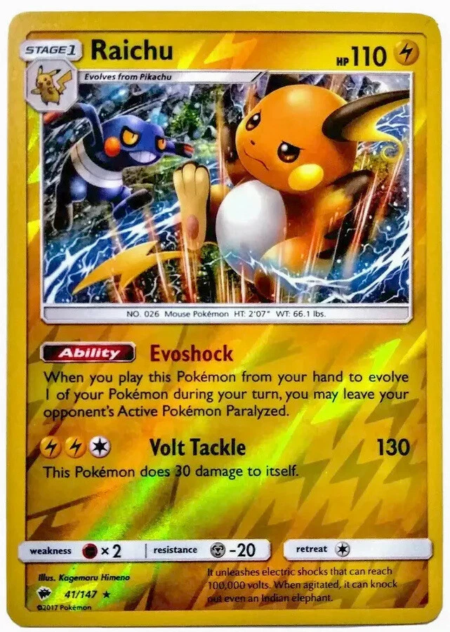 Shadow Raichu Card