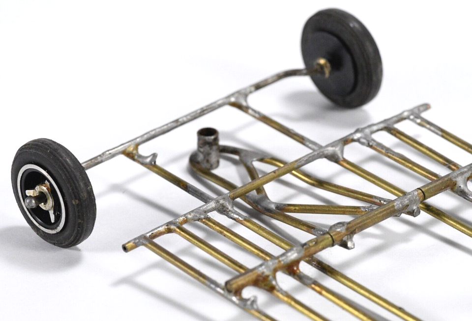 Vintage 1960s Slot Car Chassis 1/32 Brass Tube Swing Arm Scratch Built ...