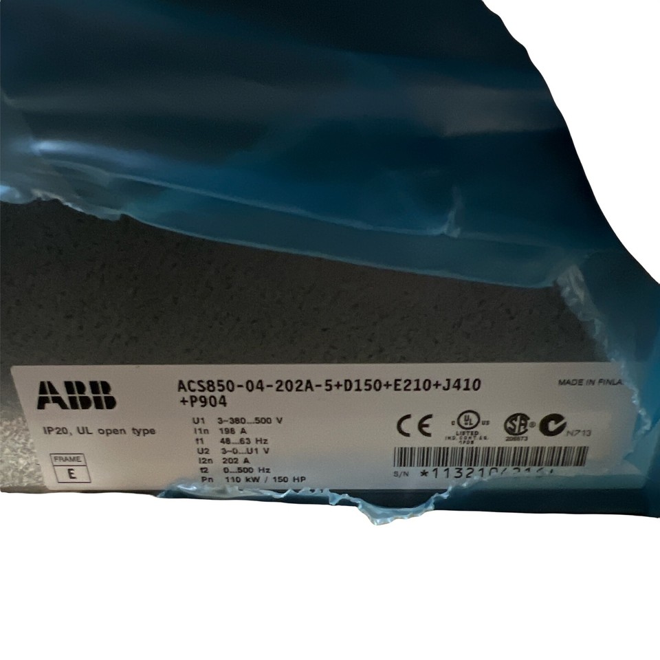 ABB ACS850-04-202A-5+D150+E210+J410+P904 Frequency Converter 110KW | eBay