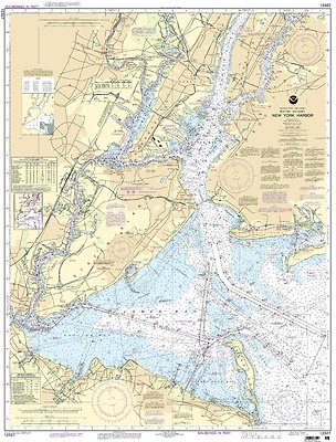 NOAA Chart 12327 New York Harbor 106th Edition Nautical Navigation Map ...