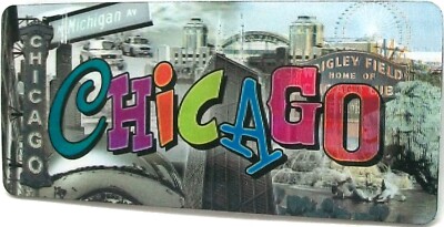 Chicago Montage 3D Fridge Magnet | eBay