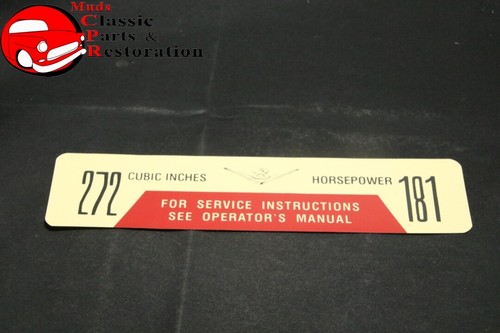 59 60 Ford Truck 272 181 Horsepower Air Cleaner Decal | eBay