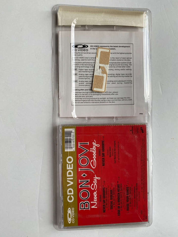 Bon Jovi NEVER SAY GOODBYE cd video NEW LONGBOX (long box.Slippery When Wet) 42287070222| eBay