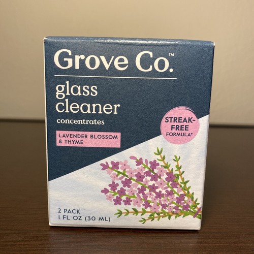 2 Pack Grove Glass Cleaner 1 oz Bottles Lavender & Thyme Concentrate ...