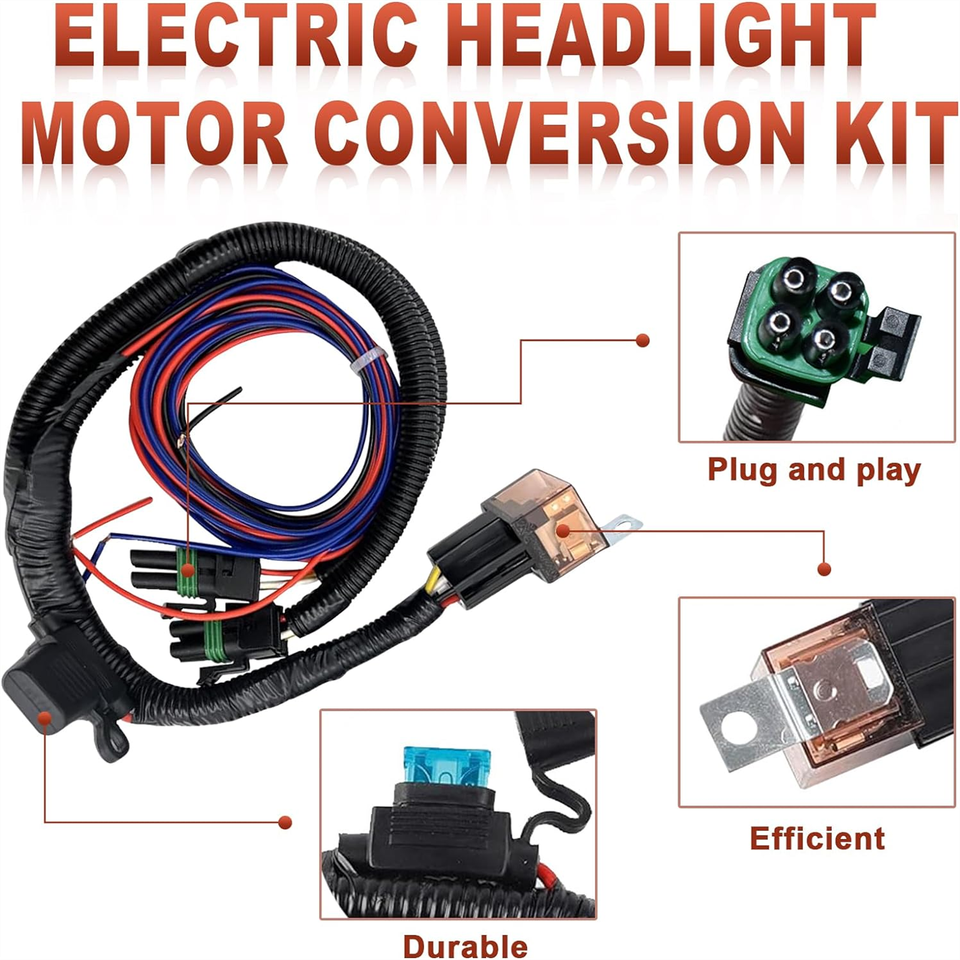 For Chevrolet C3 Corvette Electric Headlight Conversion Kit 1968-1982 ...