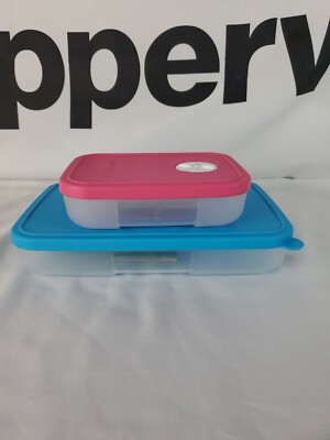 Tupperware Freezer Mates Set Refrigerator Date Dial 550ml & 250ml Frigo ...
