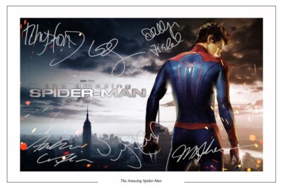 THE AMZING SPIDER MAN CAST MULTI SIGNED PHOTO PRINT AUTOGRAPH | eBay UK