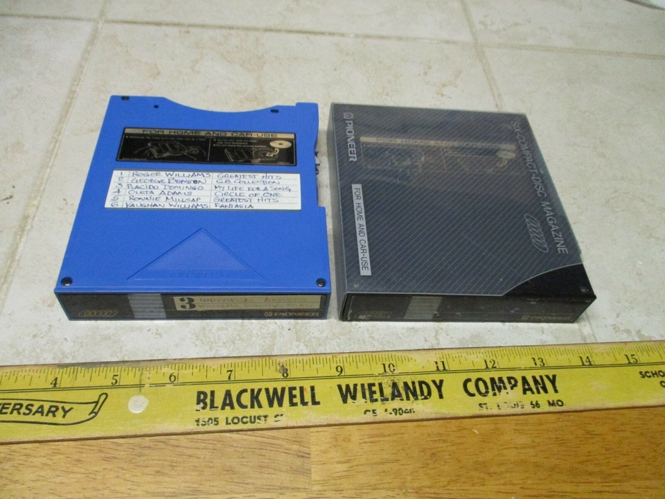 Lot 2 Pioneer 6 Compact Disc CD Magazine PRW-1141 Cartridge Multi Play ...