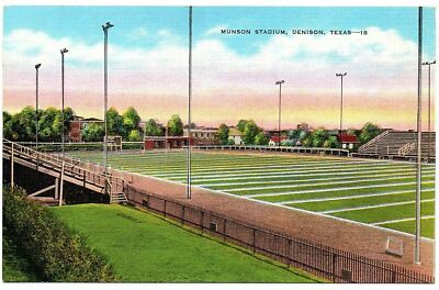 Denison Texas Postcard Munson Football Stadium In Forest Park #75712 | eBay
