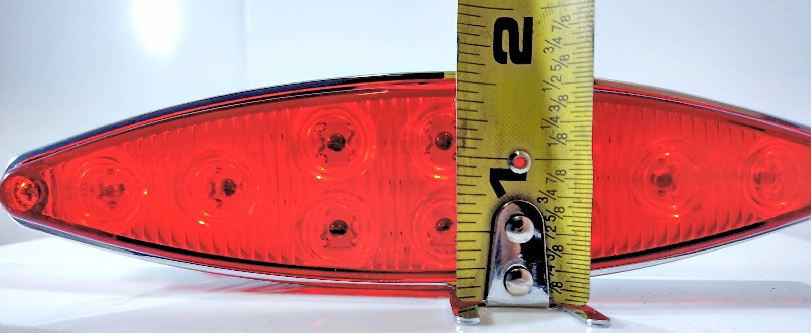 Pair Red LED Cats Eye Brake Turn Signals Tail Lights Stop Lamp w ...