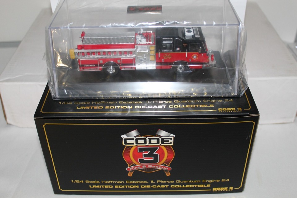 CODE 3 COLLECTIBLES Hoffman Estates IL Fire Dept Pierce Quantum Pumper ...