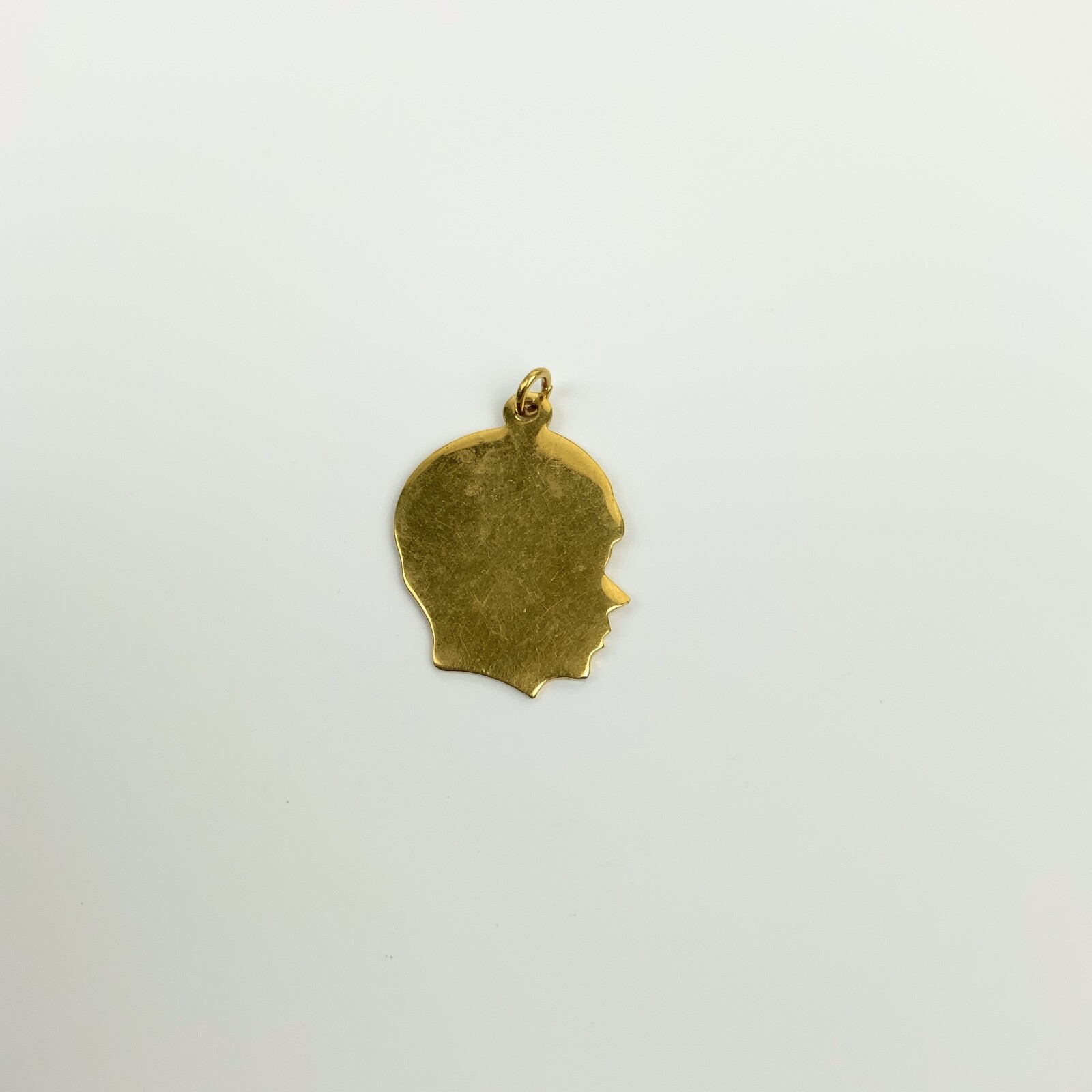 A Vintage Gold Filled Human Face Figure Pendant - Gem