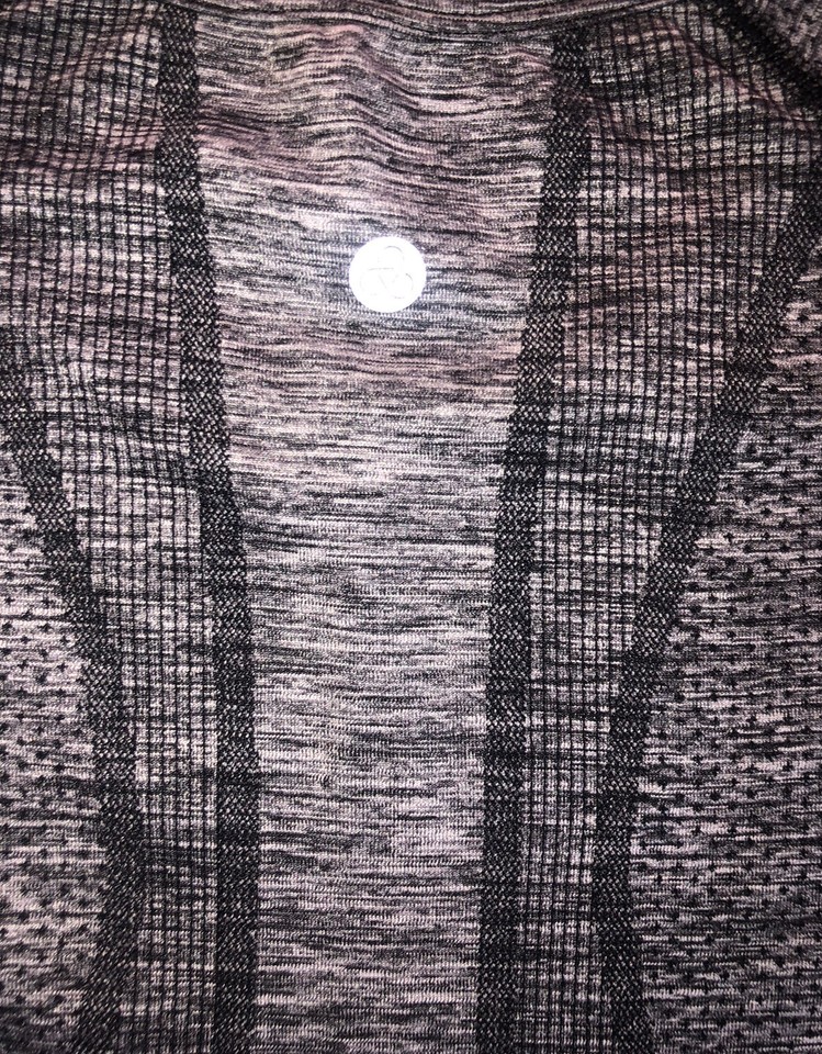 Zella Heather Gray Two Tone Bodycon Structured Short Sleeve T Shirt S ...