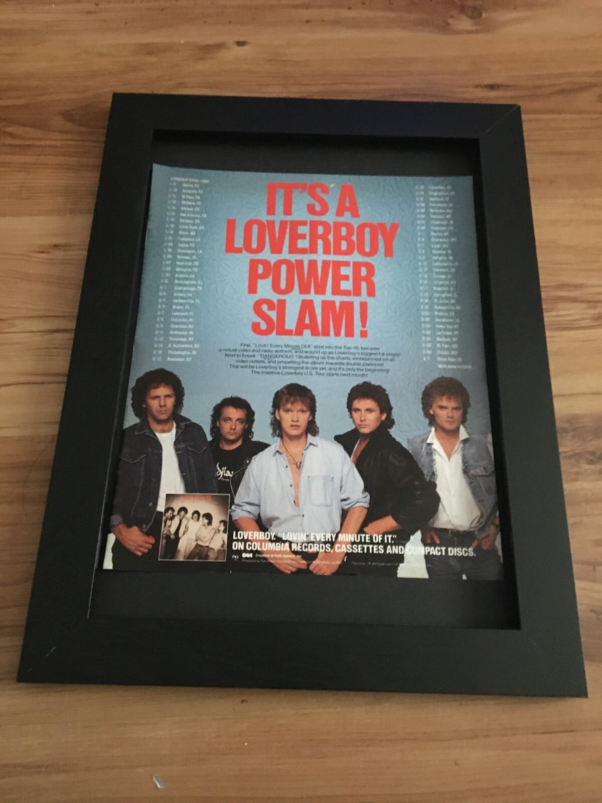 LOVERBOY LOVIN EVERY MINUTE OF IT-framed original poster size advert | eBay
