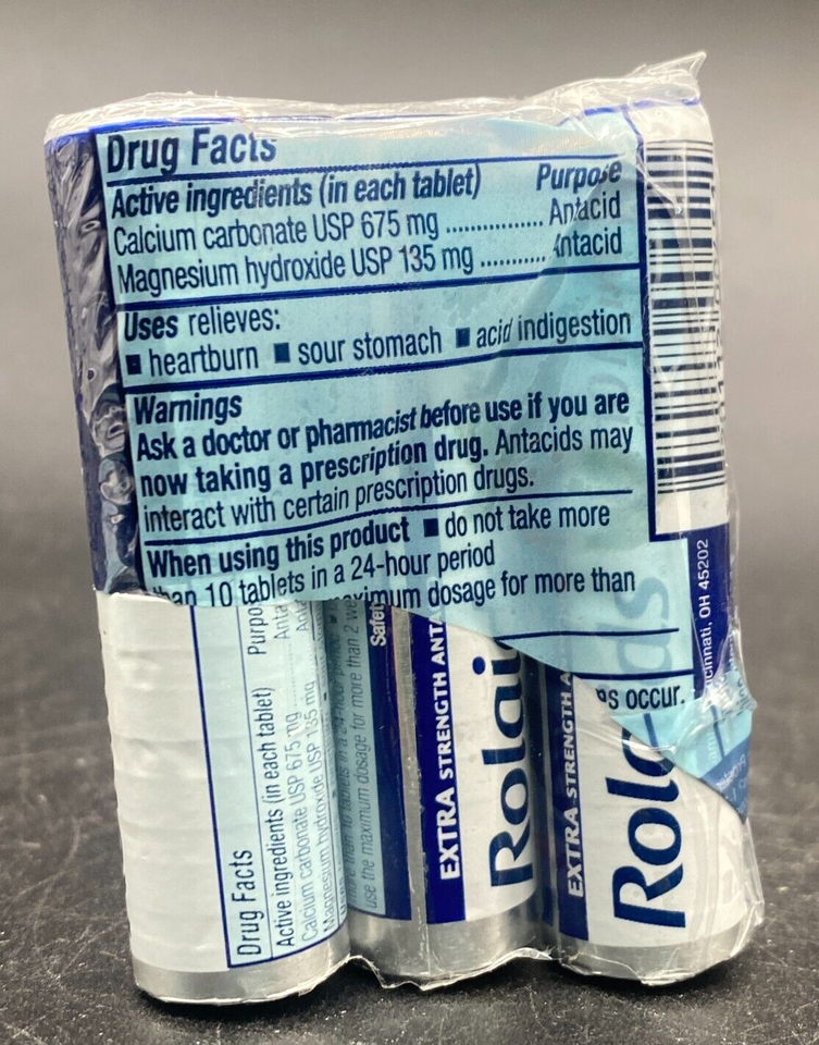 (1 Pk) Rolaids Extra Strength Antacid Chewable Tablets- Mint- 3 Rolls ...