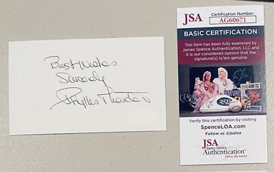 Phyllis Thaxter Signed Autographed 3x5 Card JSA Certified Superman ...