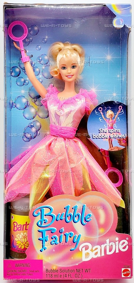 Bubble Fairy Barbie Doll with Bubble Solution 1998 Mattel 22087 ...
