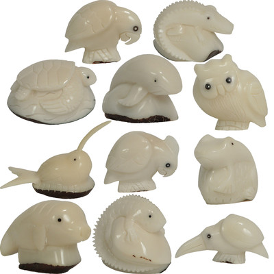 Miniature Tague Nut Animal Sculptures Handmade in Ecuador Fair Trade | eBay